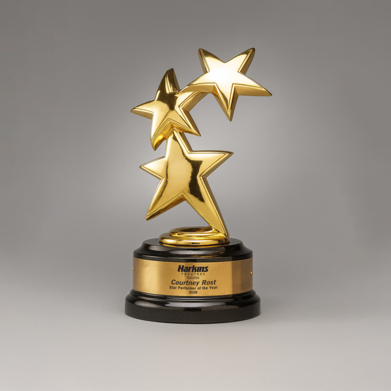 Multiple Star Award w/ Marble Base | Lane Award