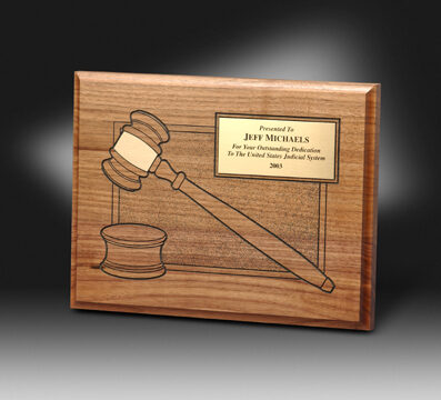 Laser Engraved Gavel Plaque | Lane Award