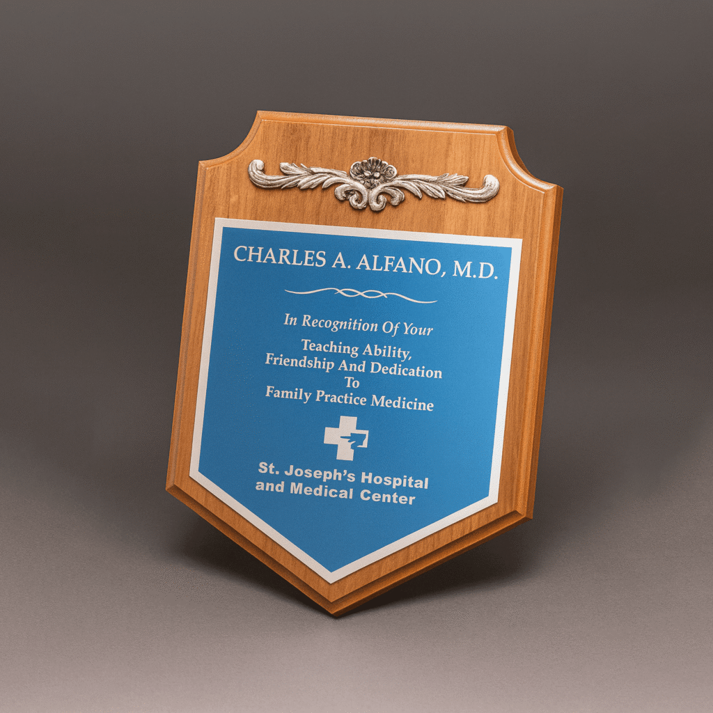 Shield Plaque With Border Plate | Lane Award