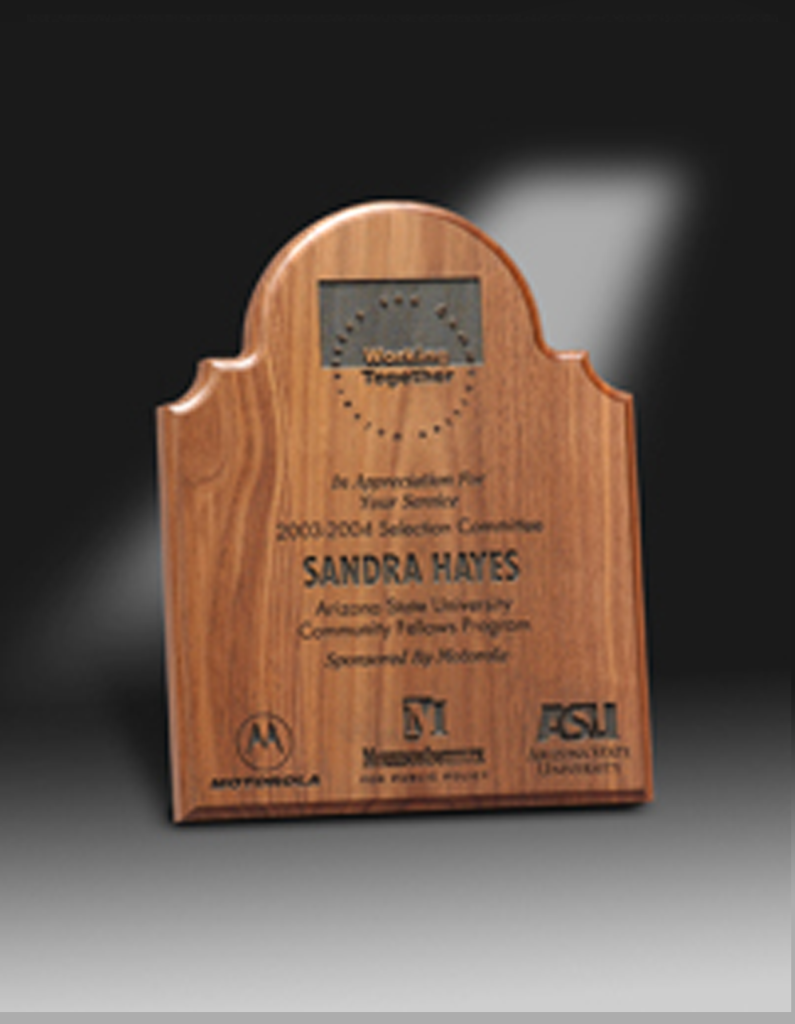 Sculptured Top Laser Plaque | Lane Award