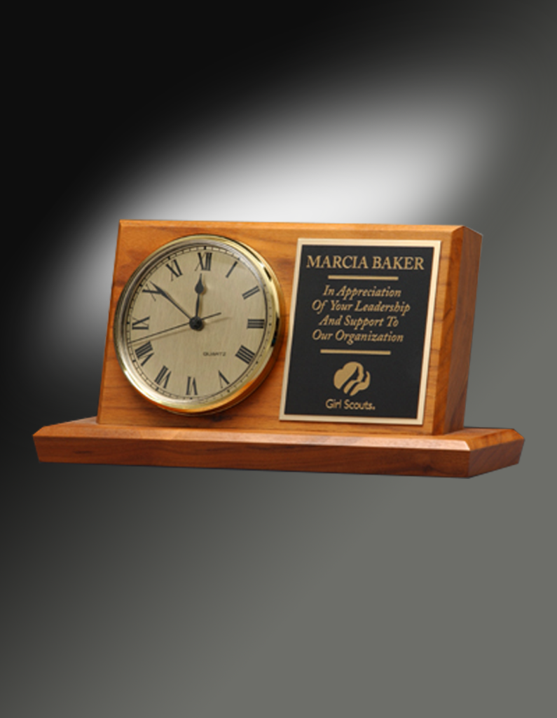 Walnut Desk Clock | Lane Award