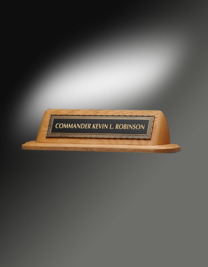 Wood/Bronze Framed Name Bar | Lane Award
