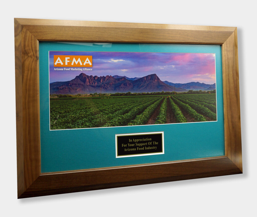 Custom Walnut Frame Plaque | Lane Award